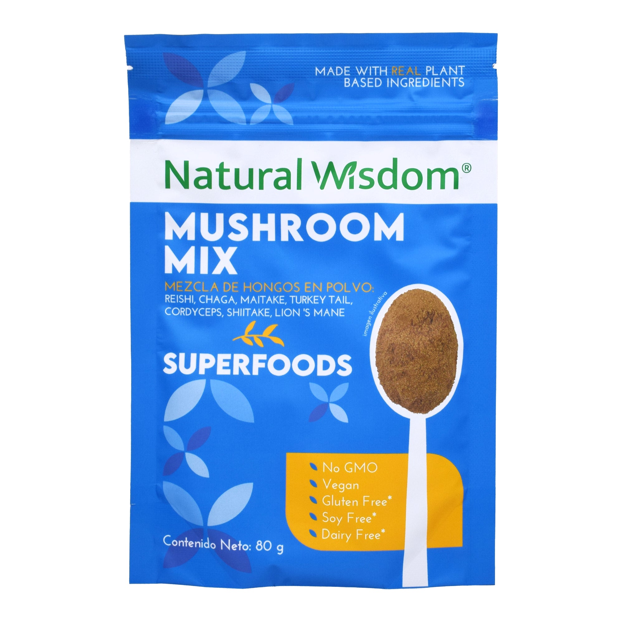 Mushroom mix 80 g natural wisdom - Súper Naturista