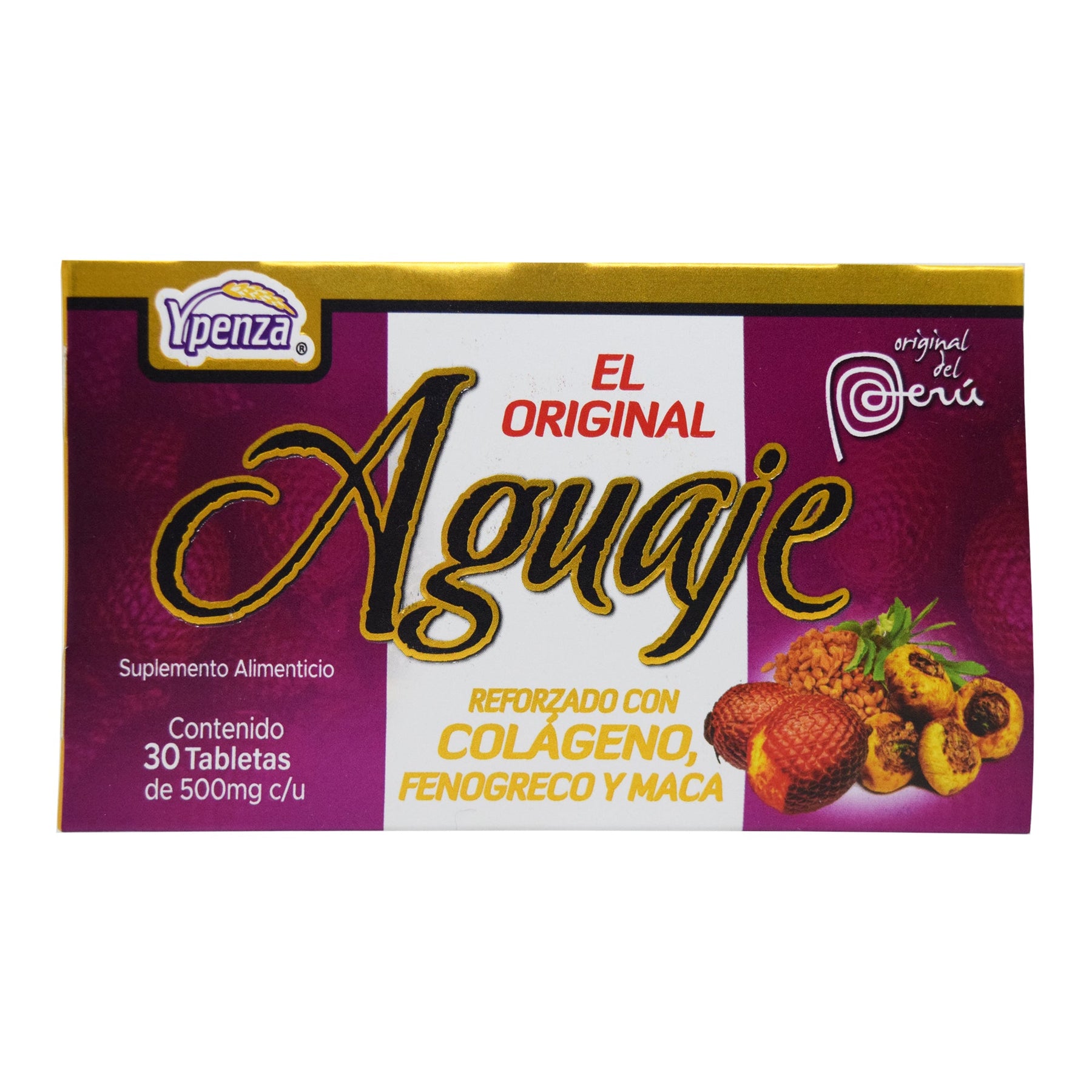 Aguaje con colageno fenogreco y maca 30 tab ypenza - Súper Naturista