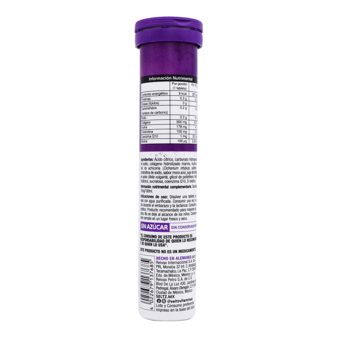 Colageno Biotina Condroitina Coenzima Q10 Efervescente 20 Tab