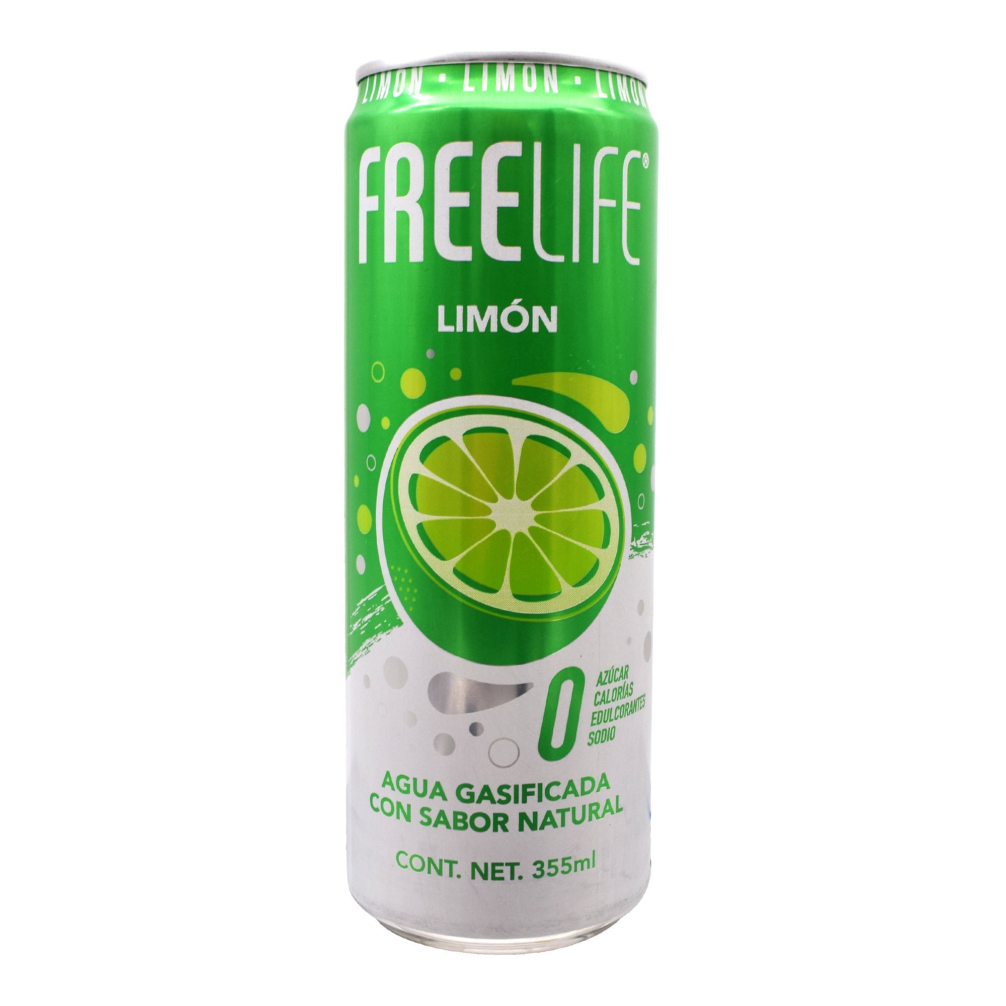 Agua gasificada limon 355 ml freelife - Súper Naturista