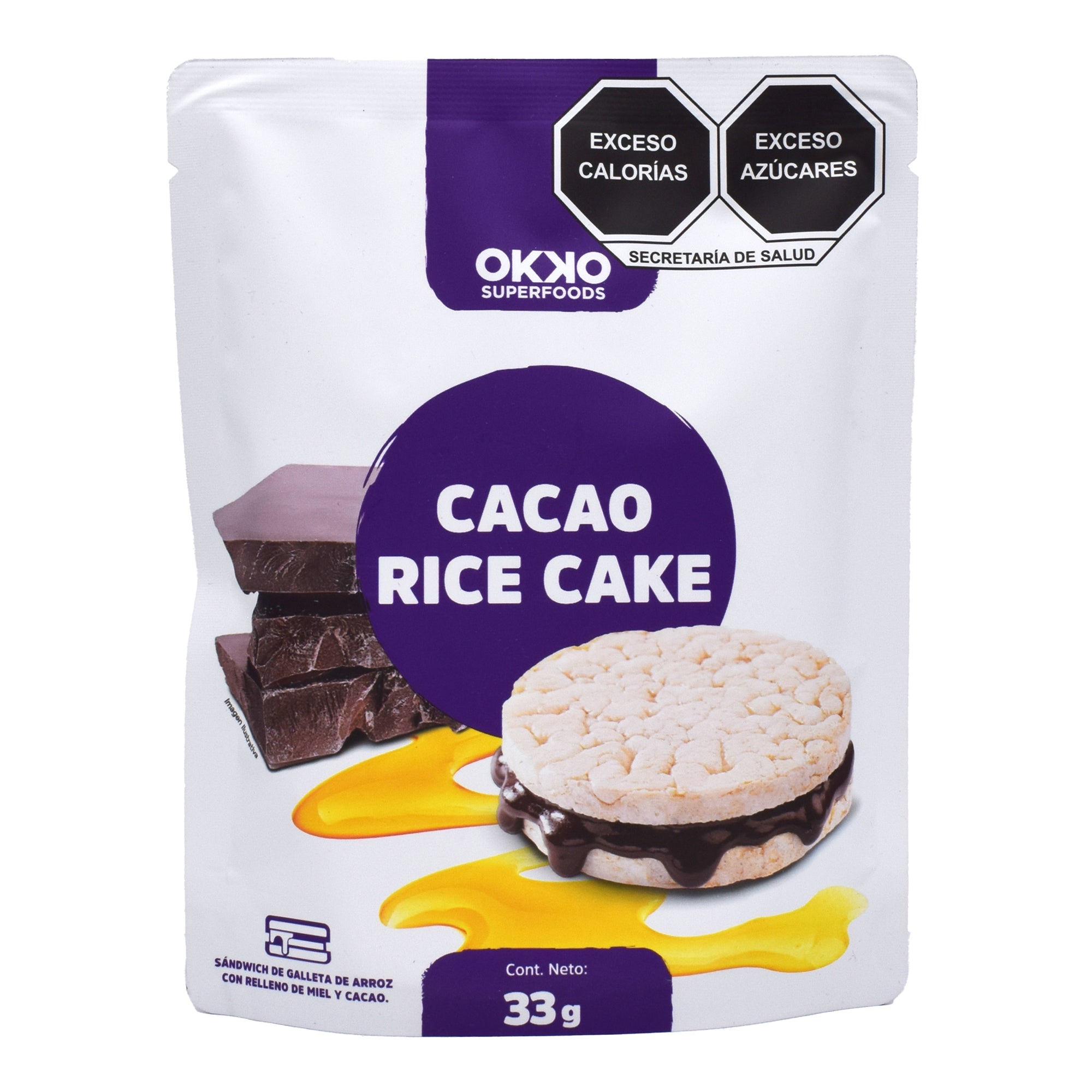Cocoa rice cakes 32 g okko - Súper Naturista