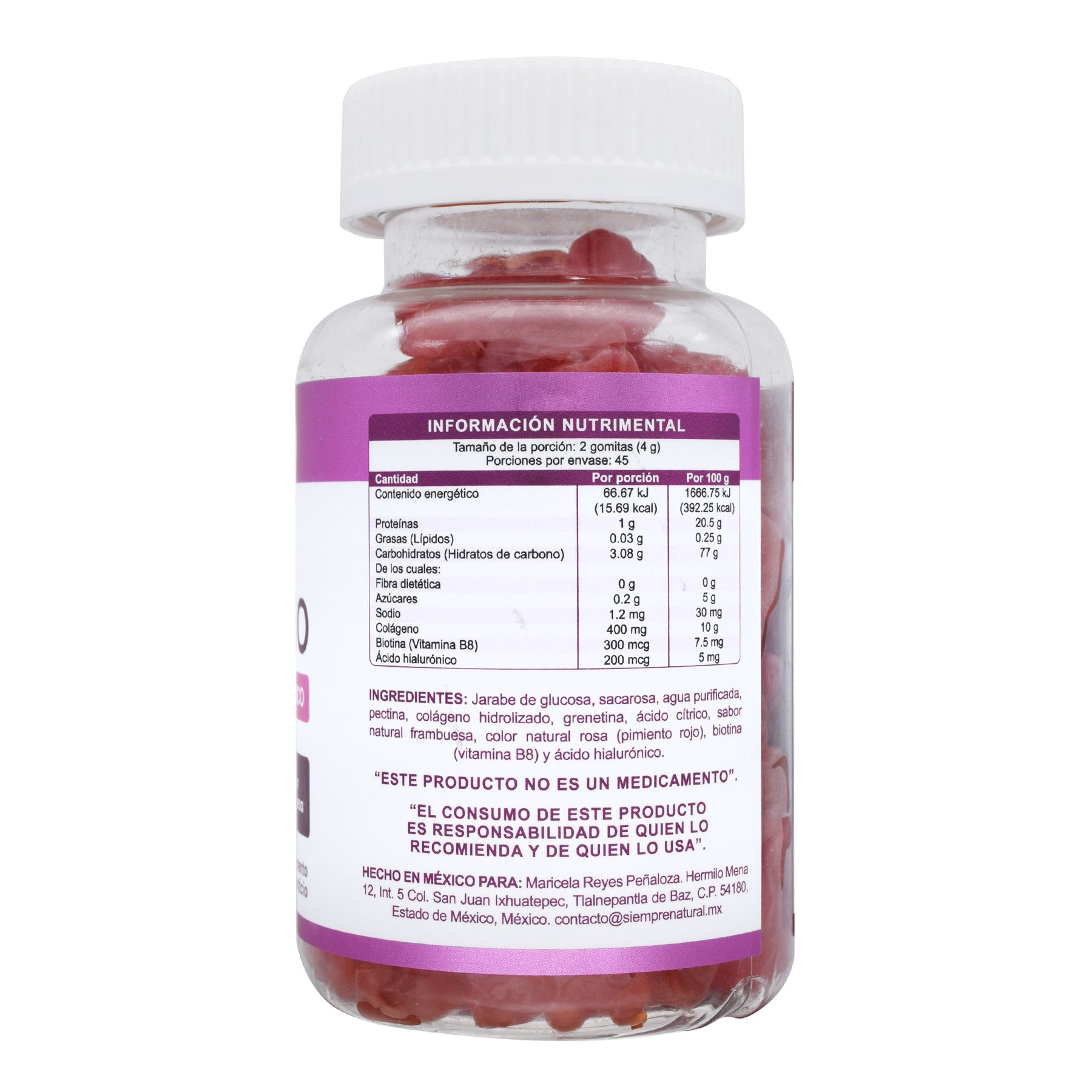 Gomitas biotina colageno acido hialuronico 90 gomitas vitagummy - Súper ...
