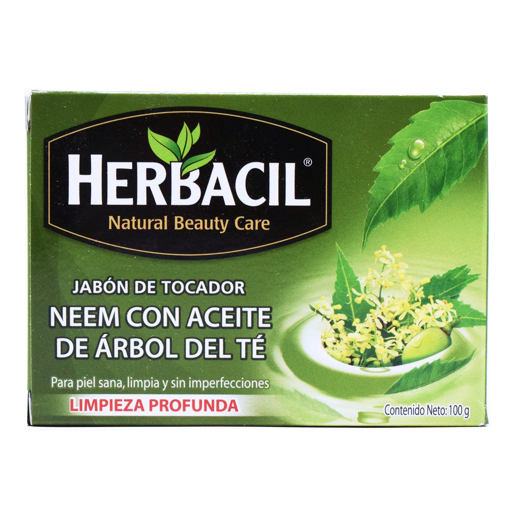 Jabon neem antibacterial 100 g herbacil - Súper Naturista