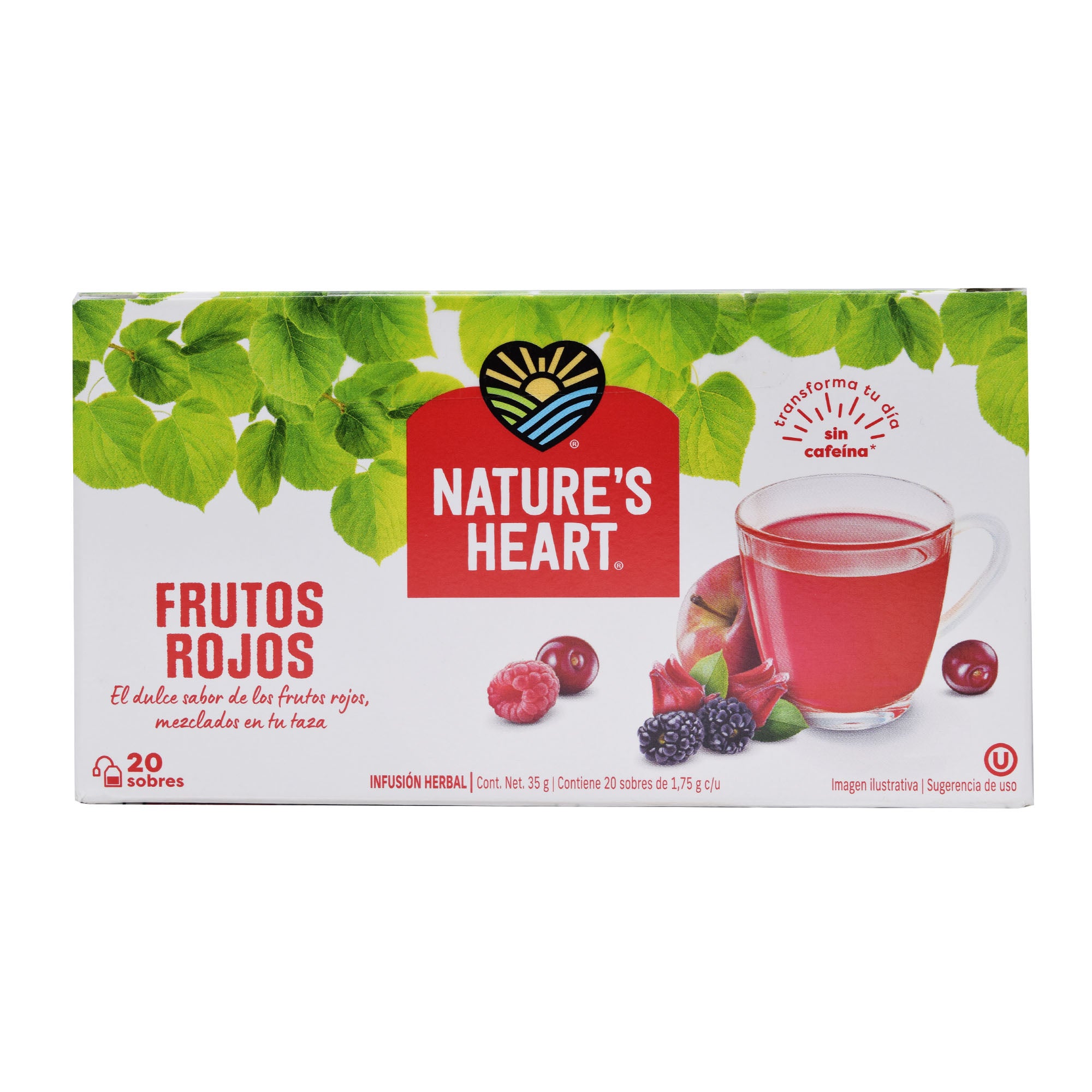 Te frutos rojos 35 g natures heart - Súper Naturista
