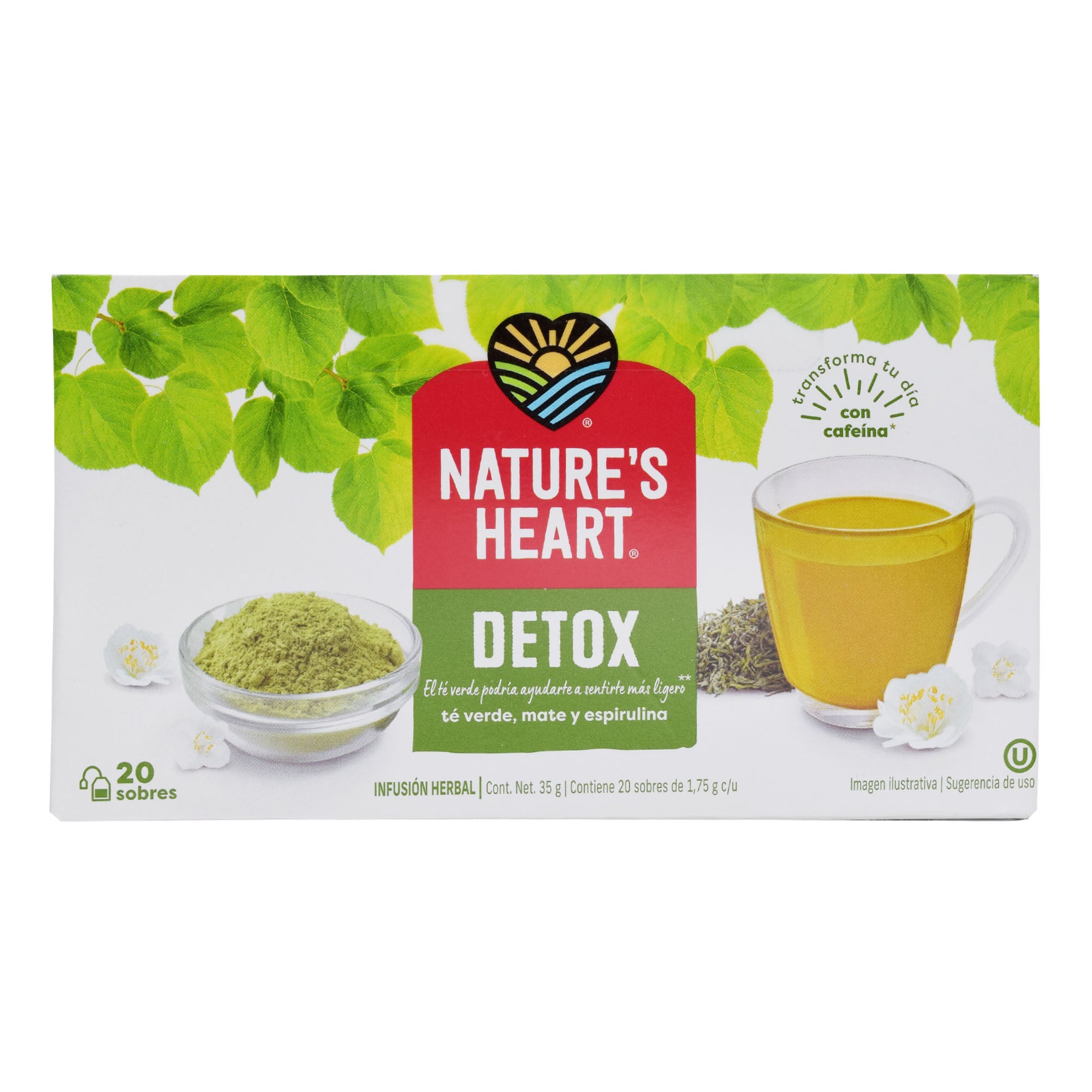 Te verde detox 35 g natures heart - Super Naturista