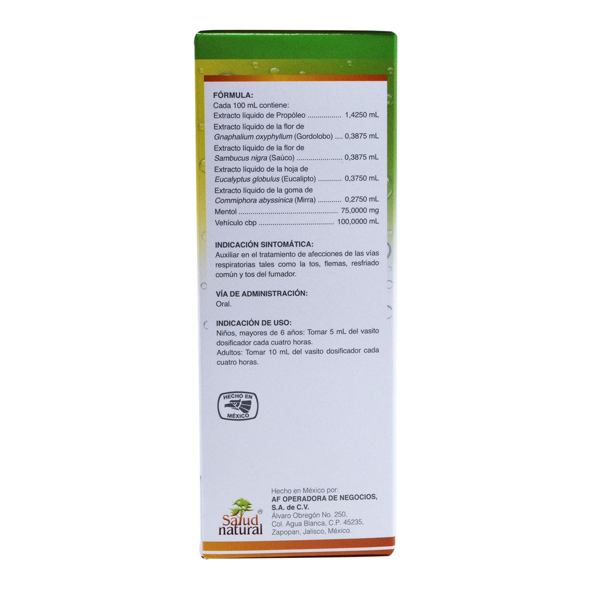 Jarabe eucalin miel 240 ml salud natural - Súper Naturista