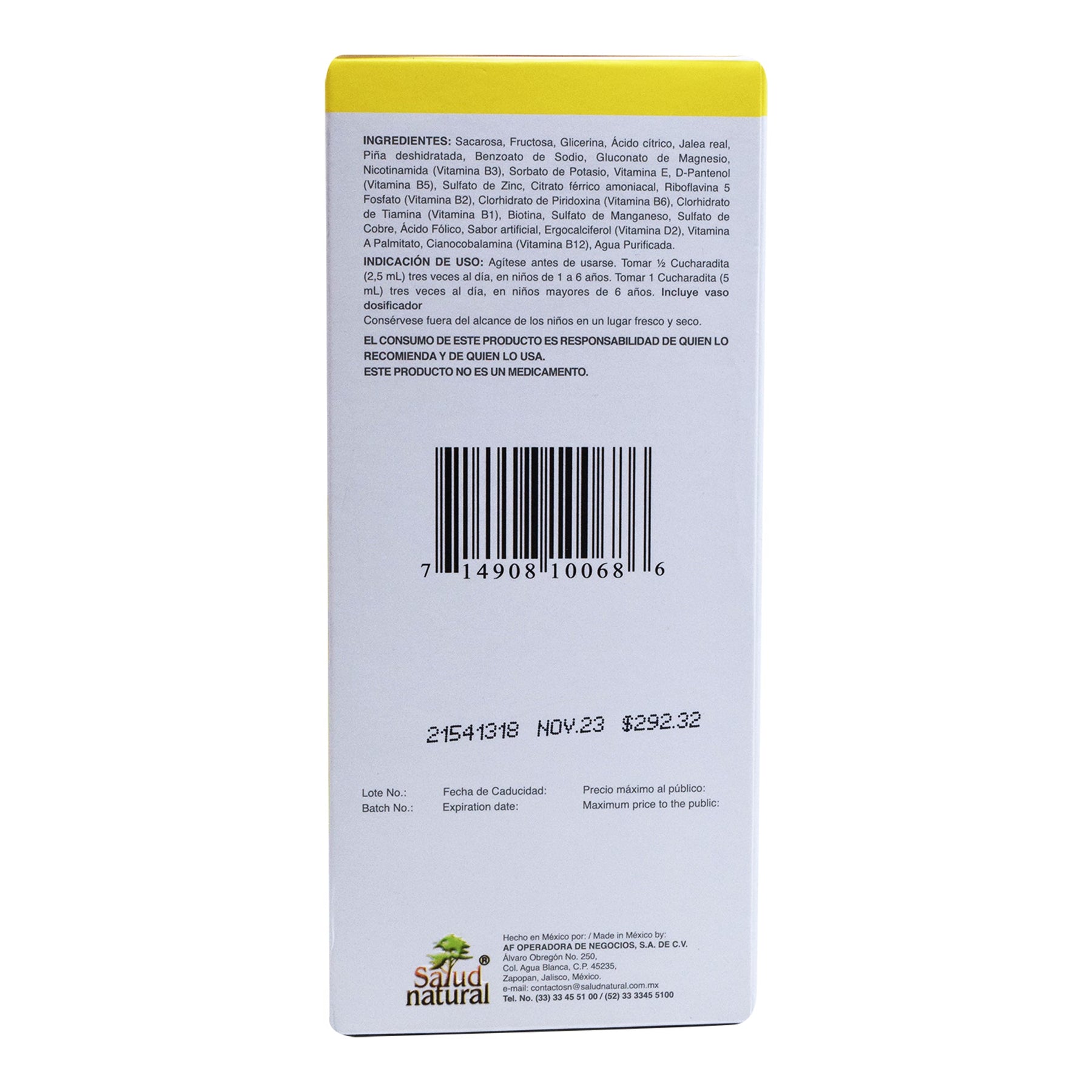 Jarabe dinamax junior 250 ml salud natural - Súper Naturista