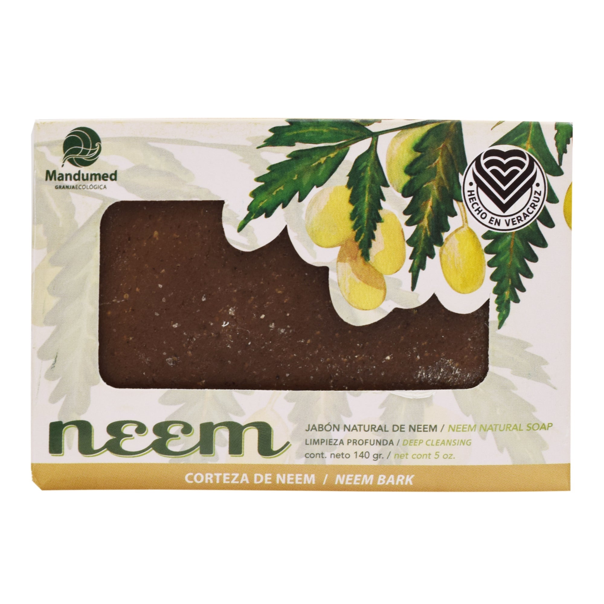 Jabon neem con corteza 140 g mandumed - Súper Naturista