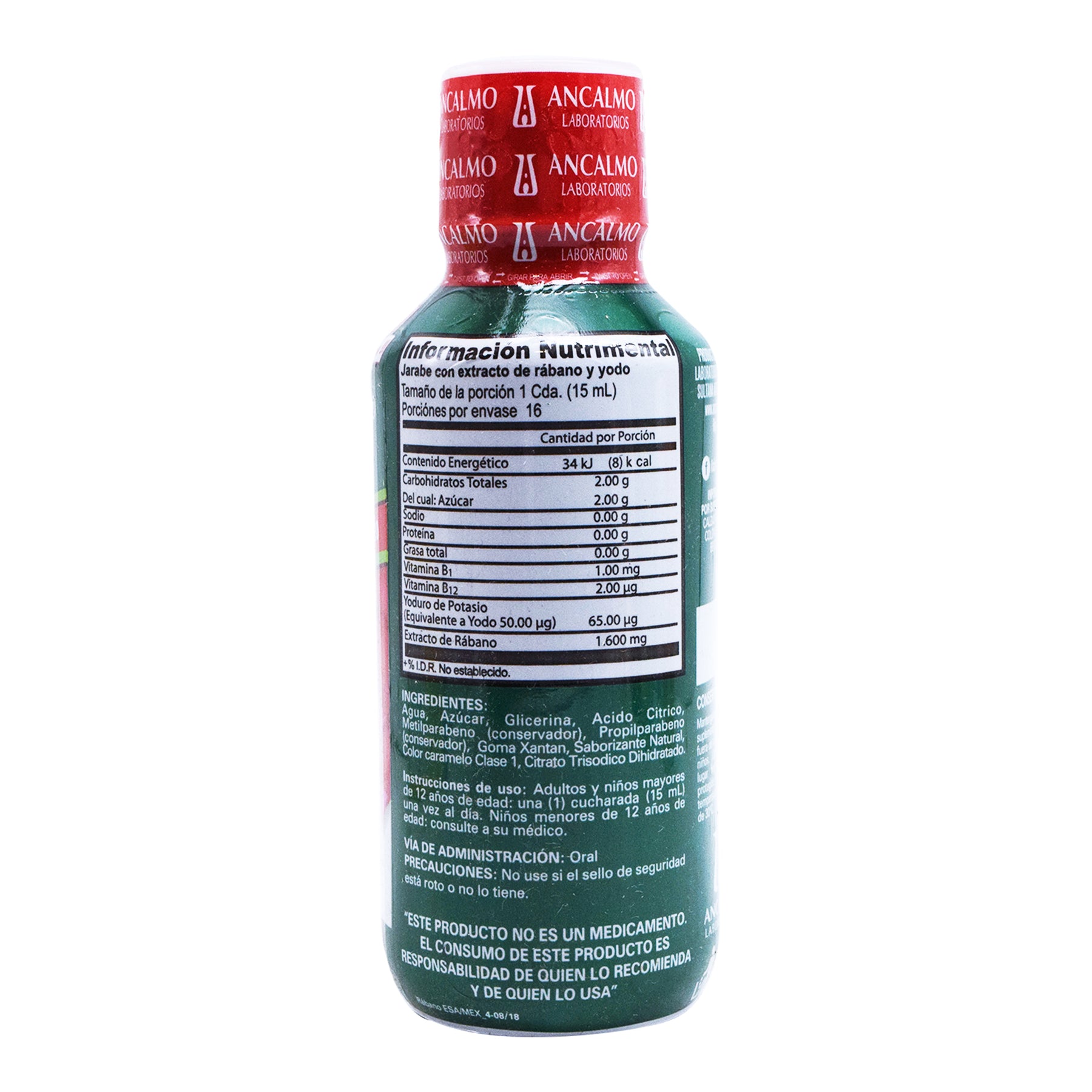 Jarabe de rabano yodado 240 ml ancalmo - Súper Naturista