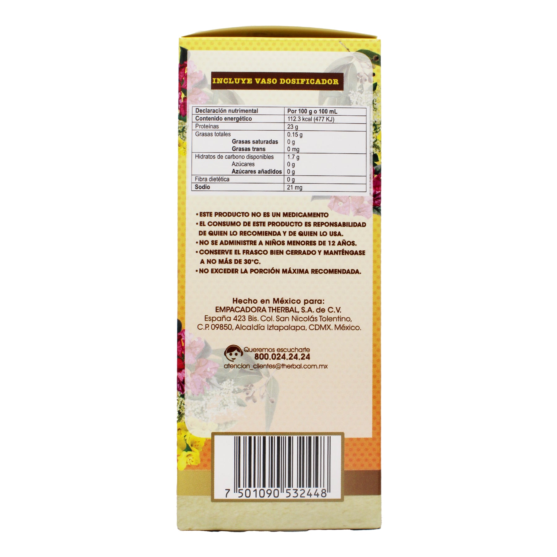 Jarabe de abango propoleo 0 azucar 240 ml therbal - Súper Naturista