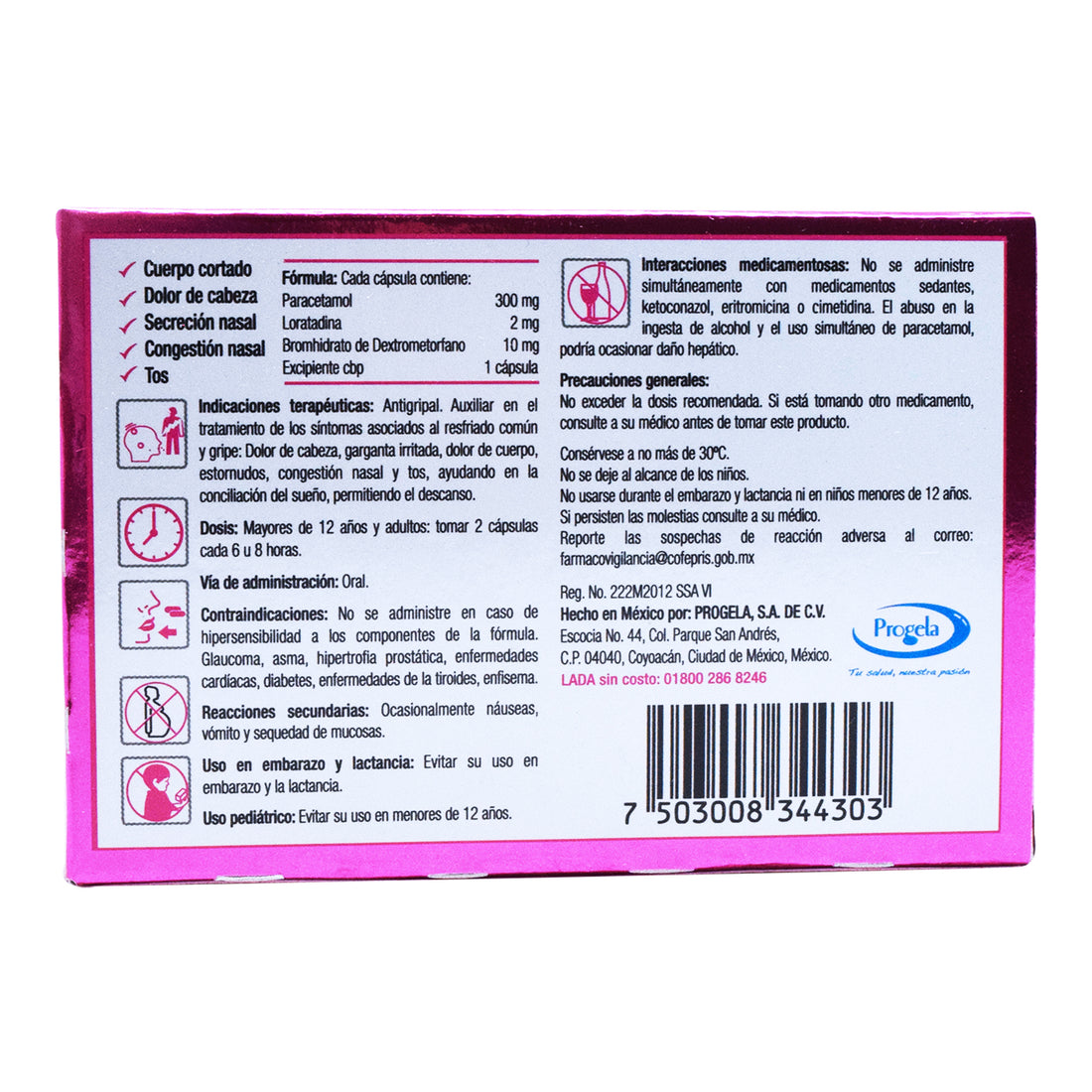 Ladexgel antigripal 12 cap progela - Súper Naturista