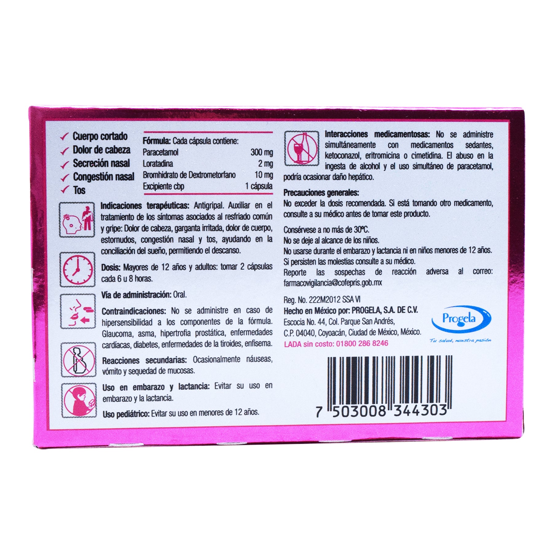 Ladexgel antigripal 12 cap progela - Súper Naturista