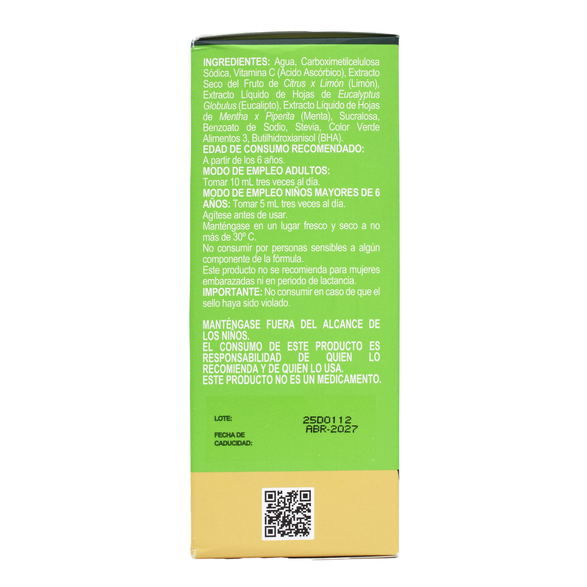 Jarabe natubron sin azucar 240 ml biomiral - Súper Naturista