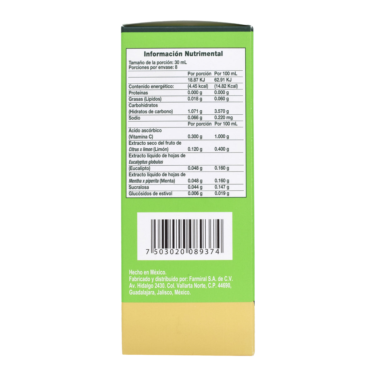 Jarabe natubron sin azucar 240 ml biomiral - Súper Naturista