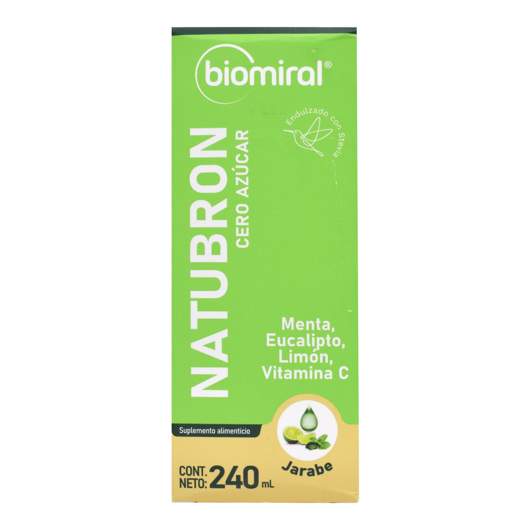 Jarabe natubron sin azucar 240 ml biomiral - Súper Naturista